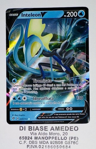 Pokemon Inteleon V Full Art 049/192 Roar Rebel Italian NM/Mint | eBay