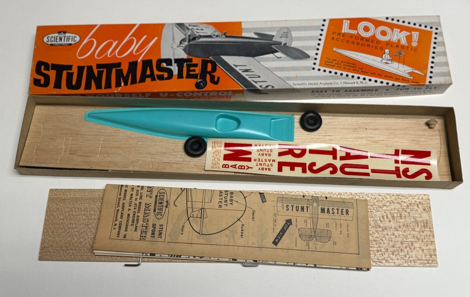Scientific Baby Stuntmaster Stunt Master Control Line Airplane Balsa ...