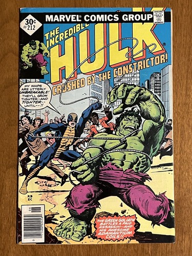 Incredible Hulk #212/Bronze Age Whitman Comic Book/1st Constrictor/FN ...