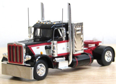 DCP Custom black/white Peterbilt 359 34" Mercury bunk single axle ...