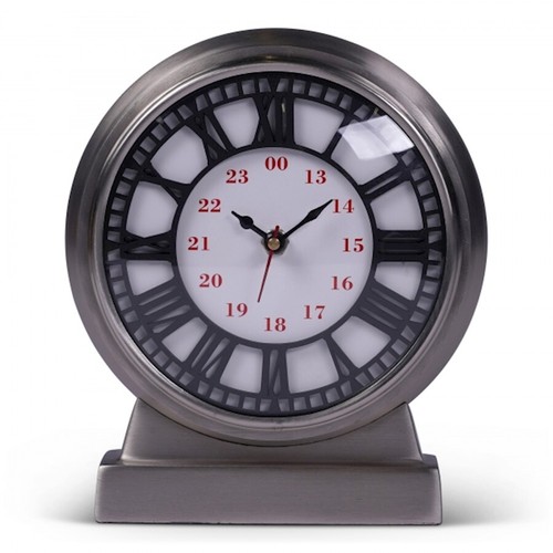 Authentic Models 9" Waterloo Desk Clock, Pewter/Black - SC067 ...