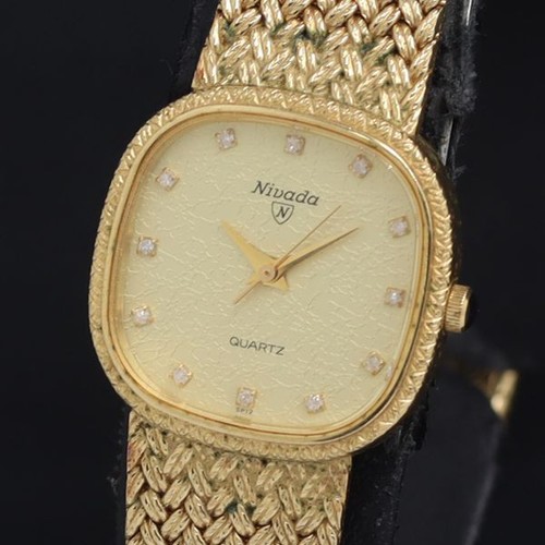 NIVADA N25001 Women’s Watch Quartz Analog Square Gold Plated | eBay