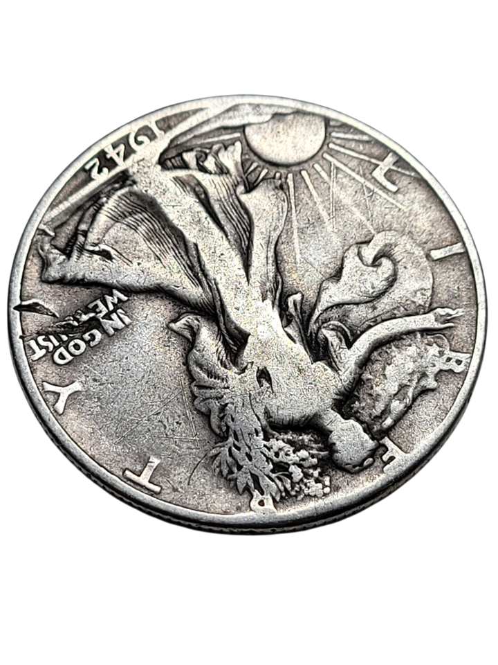 Silver Coin Walking Liberty Half Dollar 50c U.S. Vintage Coin 90% ...