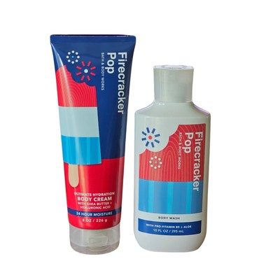 Bath & Body Works Firecracker Pop Body Cream Body Wash Shower Gel Set | eBay