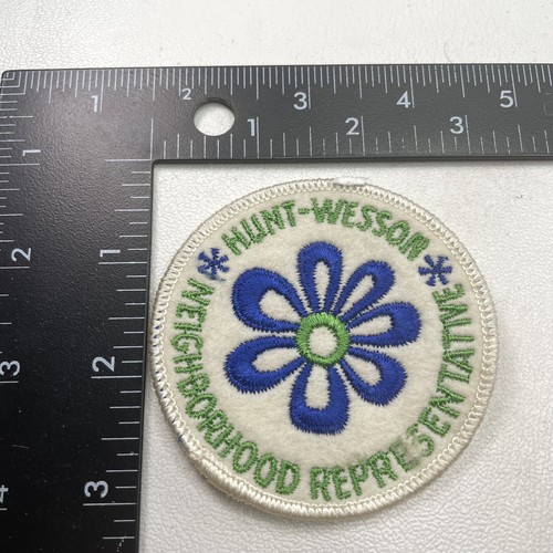 Vtg HUNT-WESSON NEIGHBORHOOD REPRESENTATIVE Embroidered Felt Patch 24KD ...