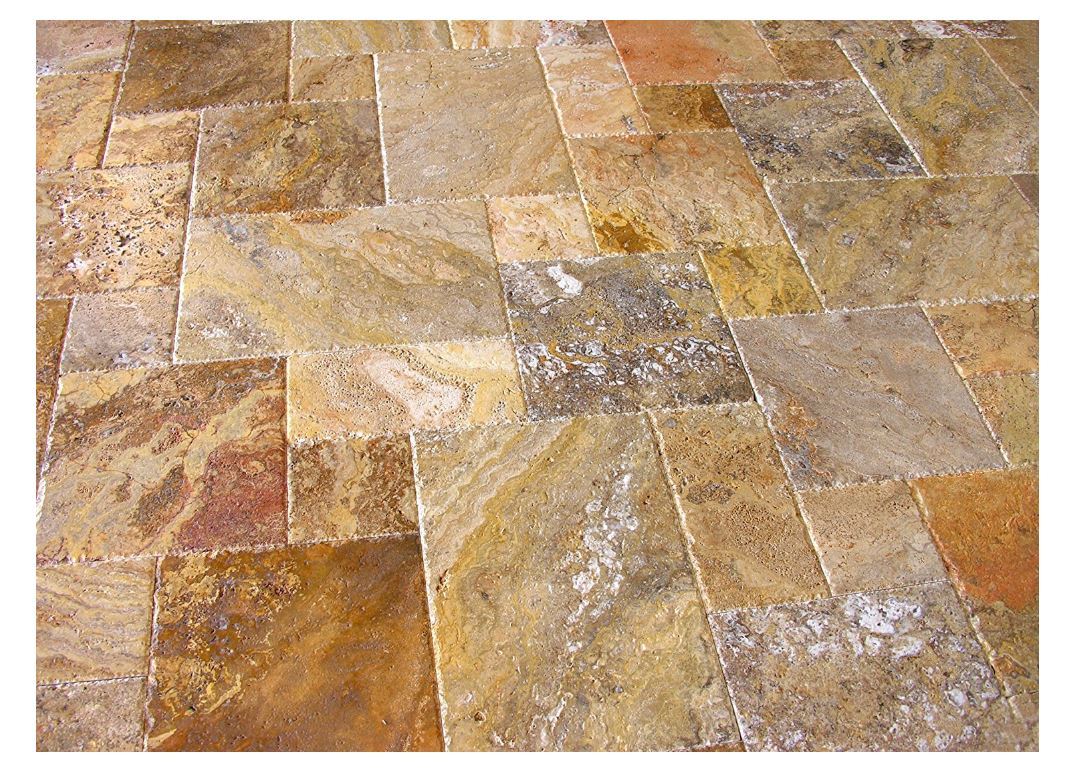 Scabos Travertine Tumbled 3cm Paver Versailles Pattern Versailles