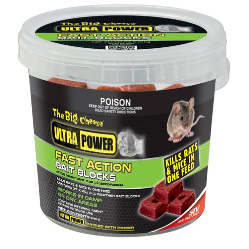 Fast Action Block Rodenticide Rat Mice 120g 540g 1kg | eBay