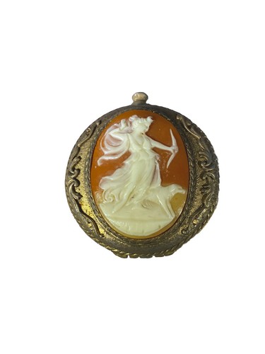 Vintage Max Factor Cameo Powder Compact Athena Pocket Watch Style | eBay