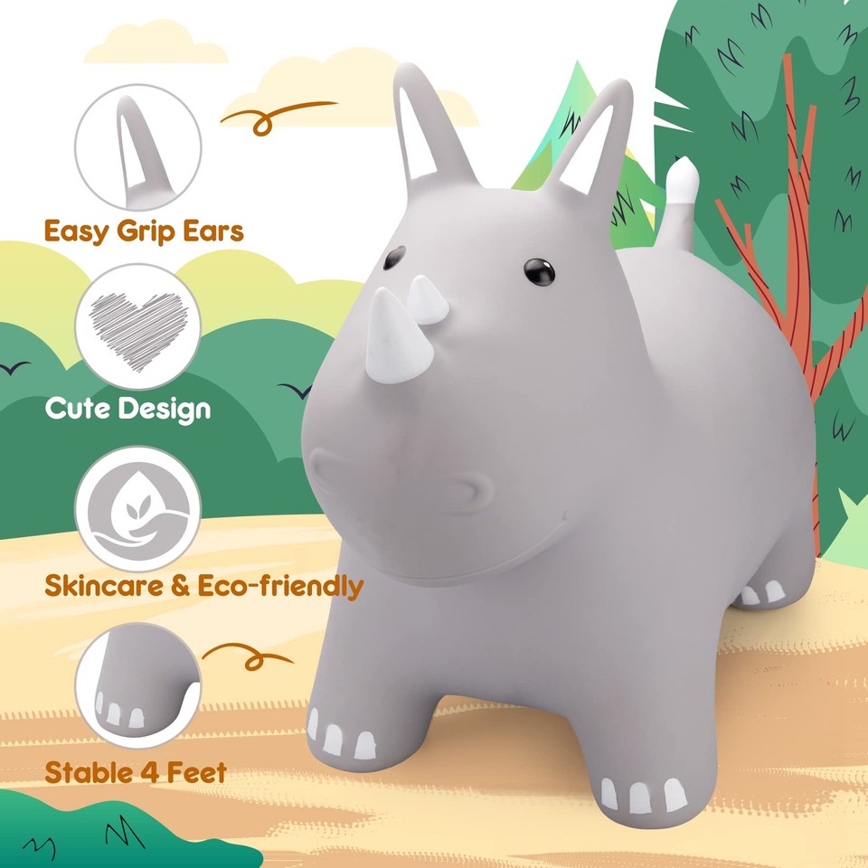 PlayZap Bouncy Horse Hopper Bouncy Animals Hopper for Toddlers ...