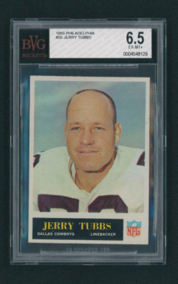 1965 Philadelphia Jerry Tubbs #55 BVG 6.5 EX-MT+ DALLAS COWBOYS ...