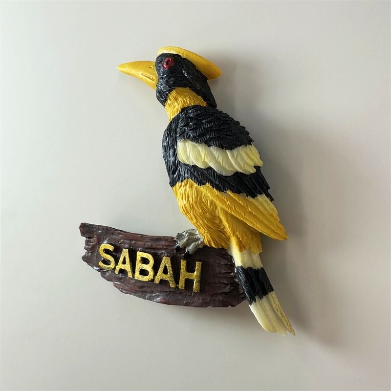 Hornbill in Sabah, Malaysia Tourist Souvenir Gift 3D Resin Refrigerator ...