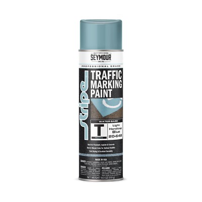 20-648 Seymour Water-Based Traffic Marking Paint, Light Handicap Blue ...