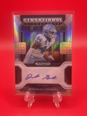 2022 Panini Prizm Draft Picks #SS-JGE Jeremiah Gemmel Silver Auto NC ...