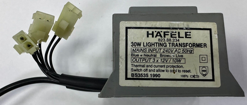 Hafele Transformateur D'Éclairage Halogène 30W, 3x 10W 12V, 823.88.234 ...