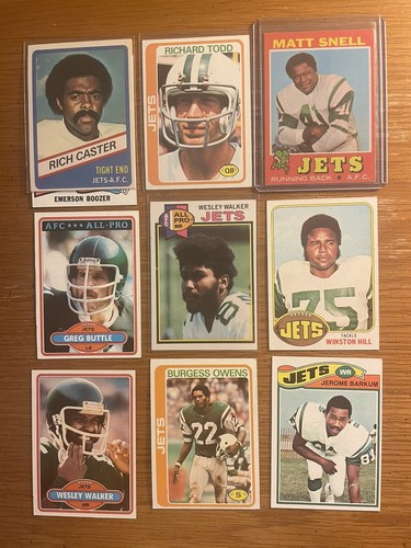 NY Jets Vintage Lot (35) Different w/ Rookies Snell Boozer Hill Todd ...
