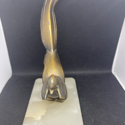 Vintage JB Hirsch French Art Deco Bronze Color Pheasant Bookend White ...