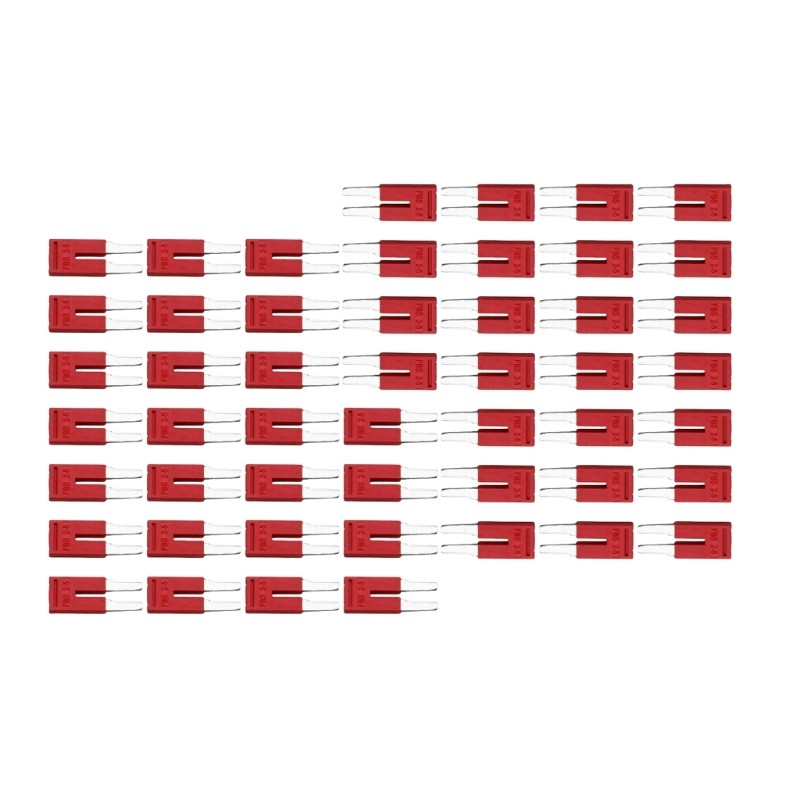 50pcs Electrical Jumpers Bridge Copper Contacts PA66 Housing Connectors ...