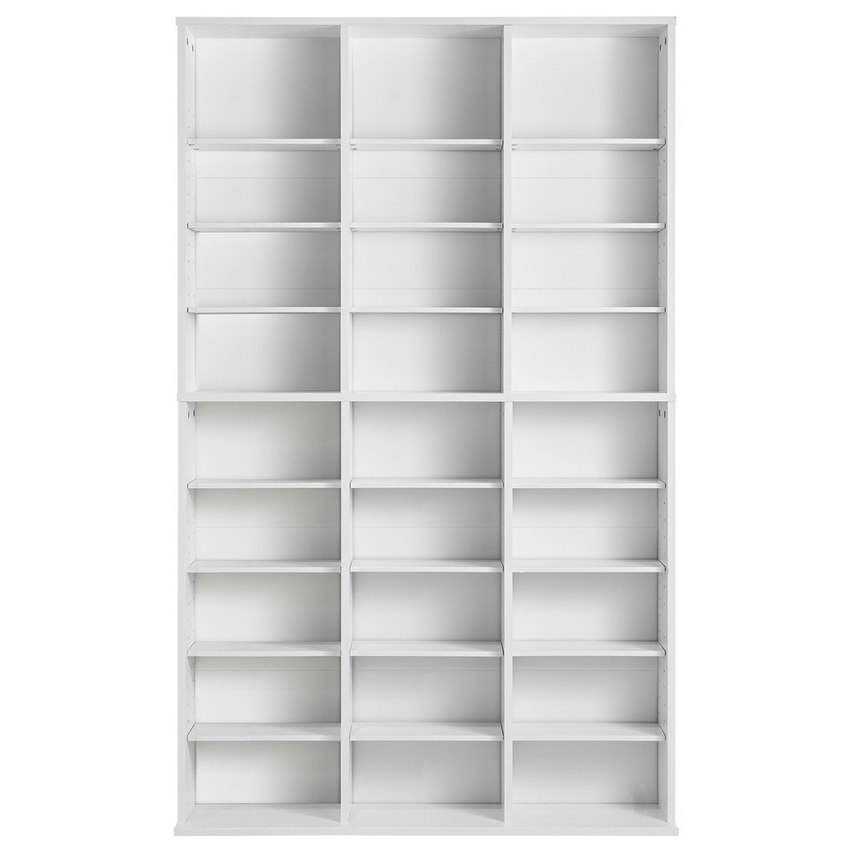 Uimoso Media Storage Cabinet 9 Layers Adjustable DVD Shelves Holds 756 ...