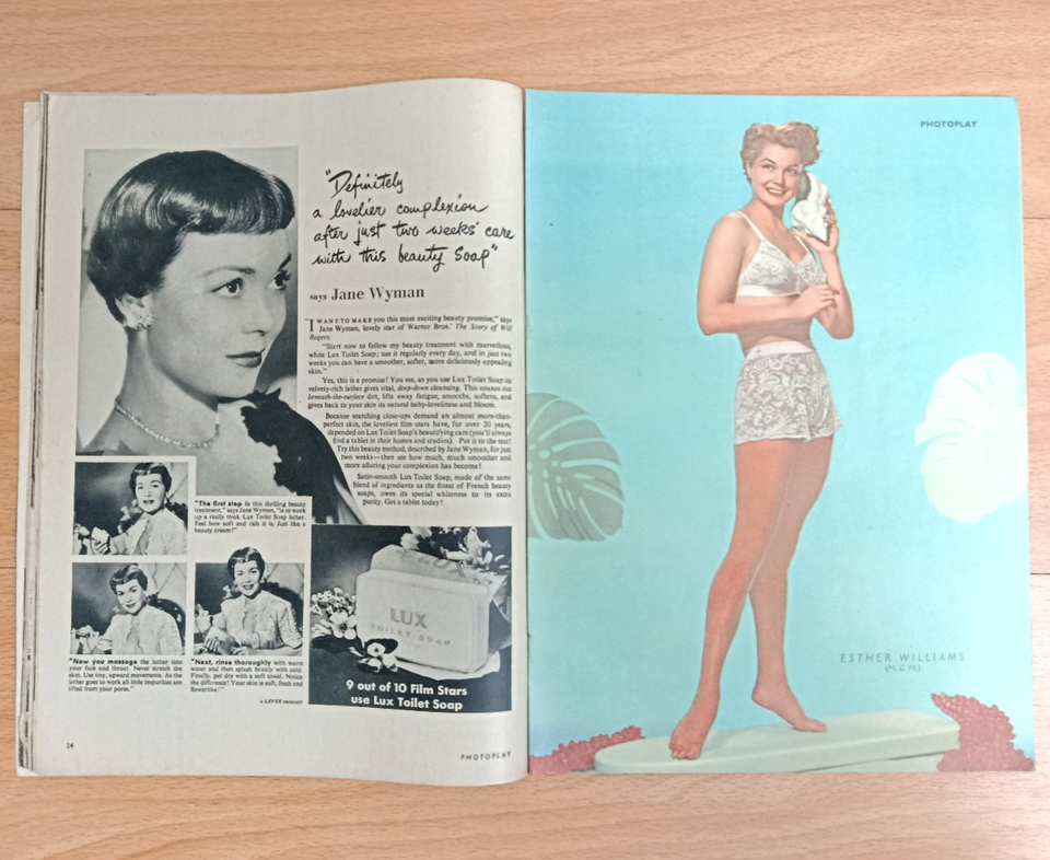 PHOTOPLAY OCTOBER 1952 Debra Paget/Mario Lanza/Esther Williams/Debra ...