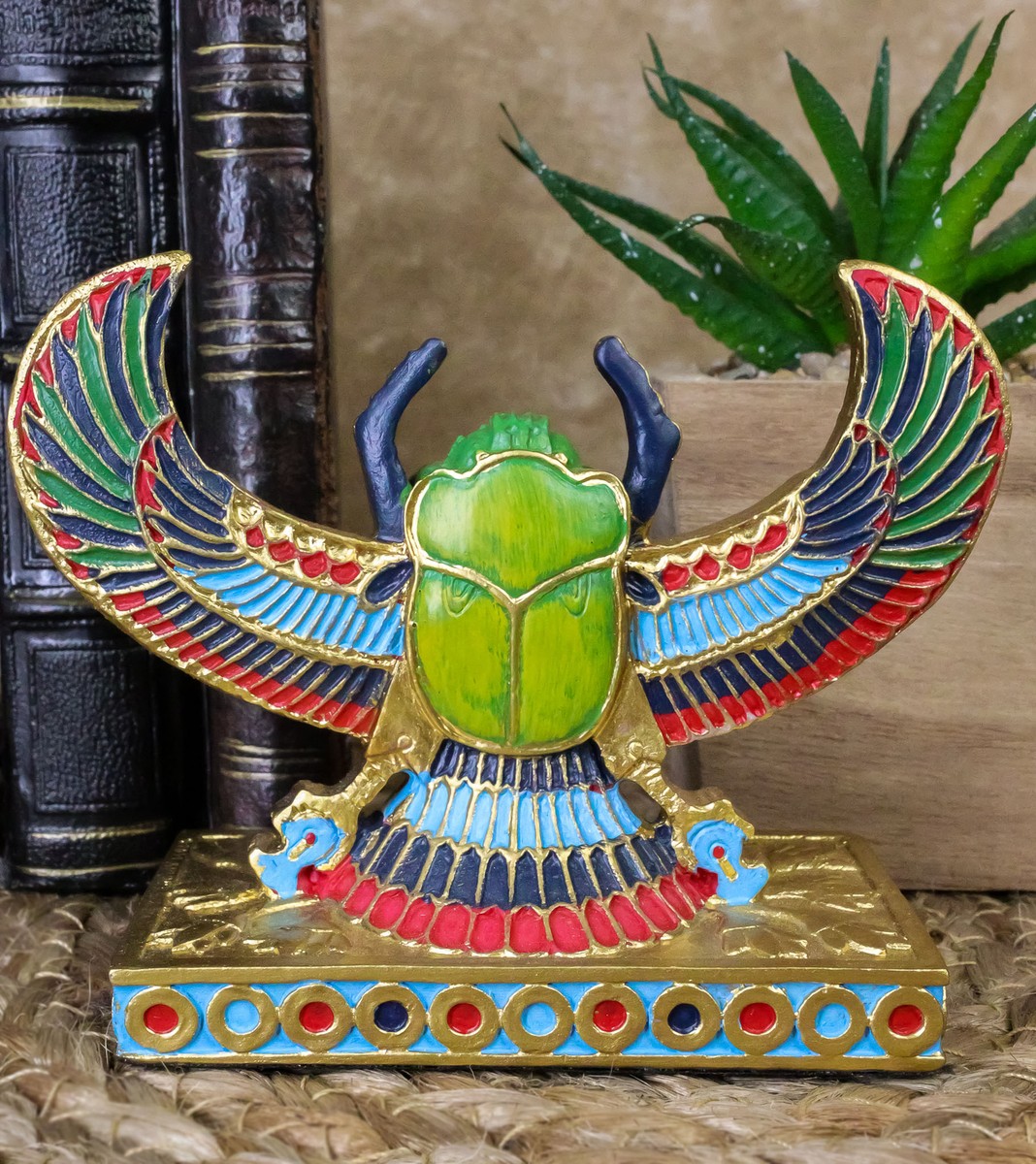 Winged Scarab Logo Winged Scarab Mini Statue | Egyptian Marketplace