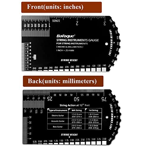 Baroque String Action Gauge Precision Guitar Ruler Multifunctional ...