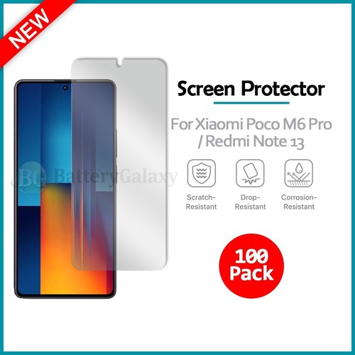 100-Pack LCD Clear HD Screen Protector for Xiaomi Poco M6 Pro / Redmi ...