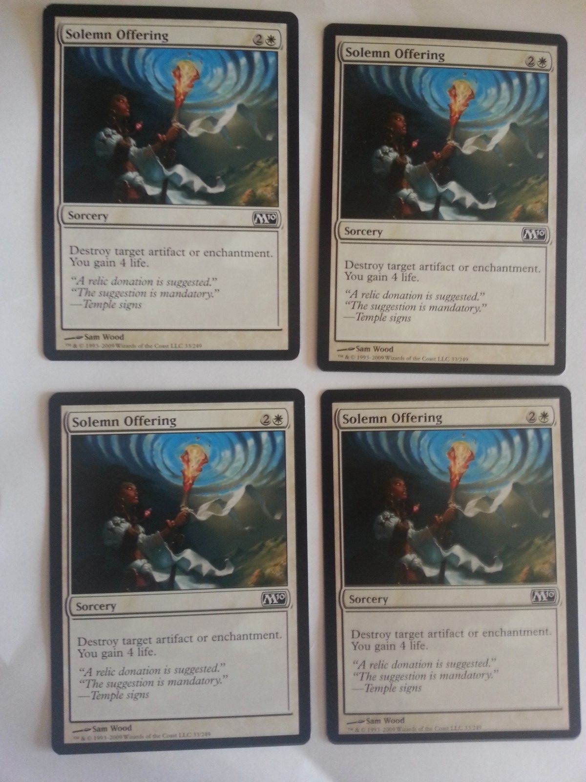 Solemn Offering playset NM M10 (Magic 2010) MtG Magic | eBay