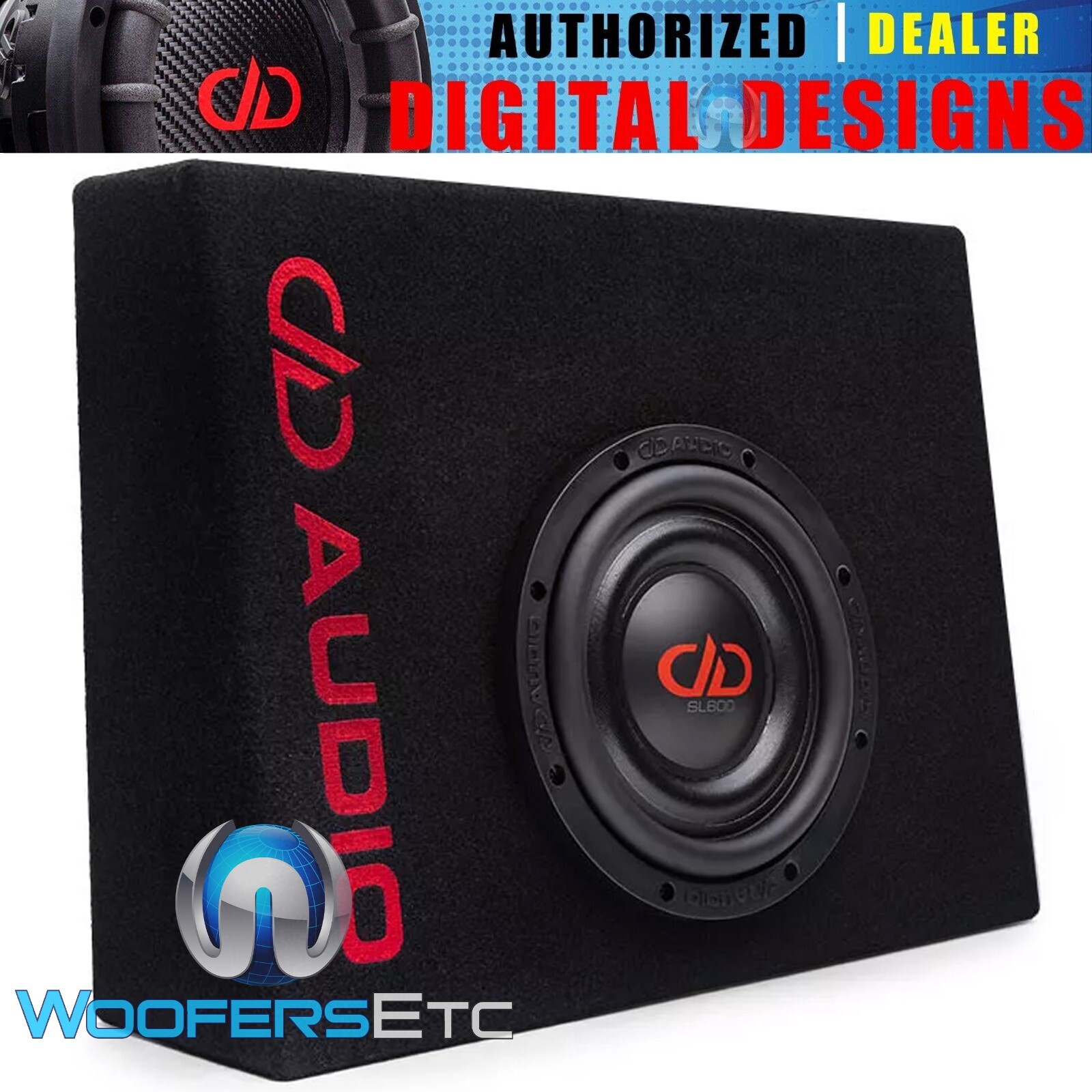 DD AUDIO LE-SL608T.1-D2 SLIM TRUCK 8" 300W RMS PORTED ENCLOSURE ...