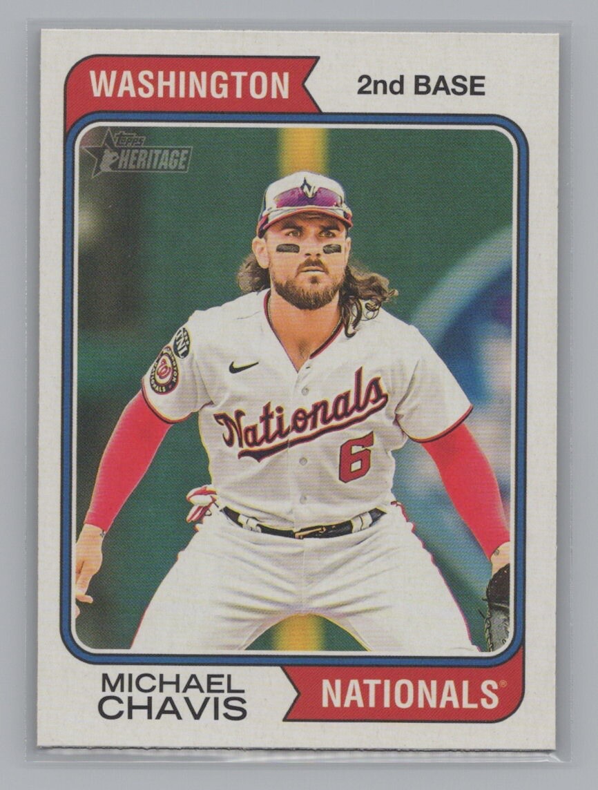 Michael Chavis 2023 Topps Heritage High Number Baseball #604 Nationals ...