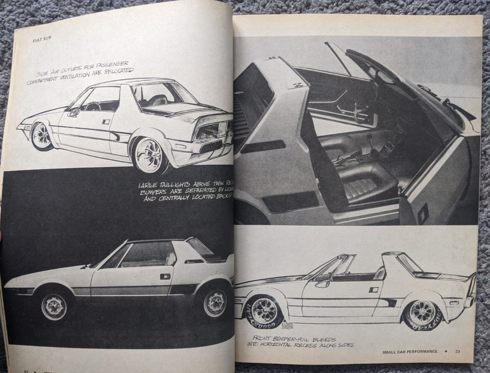 1975 AUGUST SMALL CAR PERFORMANCE DATSUN 280Z V6 PINTO AUDI FOX X1/9 ...