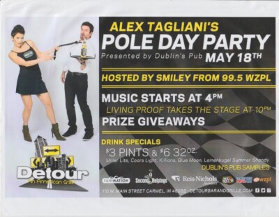 2013 Alex Tagliani + Bronte Tagliani Indy 500 Pole Day Party Flyer ...