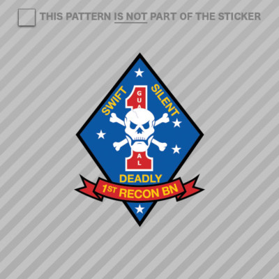 1st Recon Battalion USMC Marine Sticker Self Adhesive Vinyl Marines ...