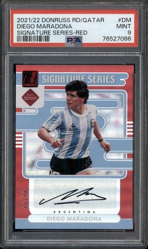 2021 Donruss Qatar Signature Series Red Autograph Diego Maradona Auto ...