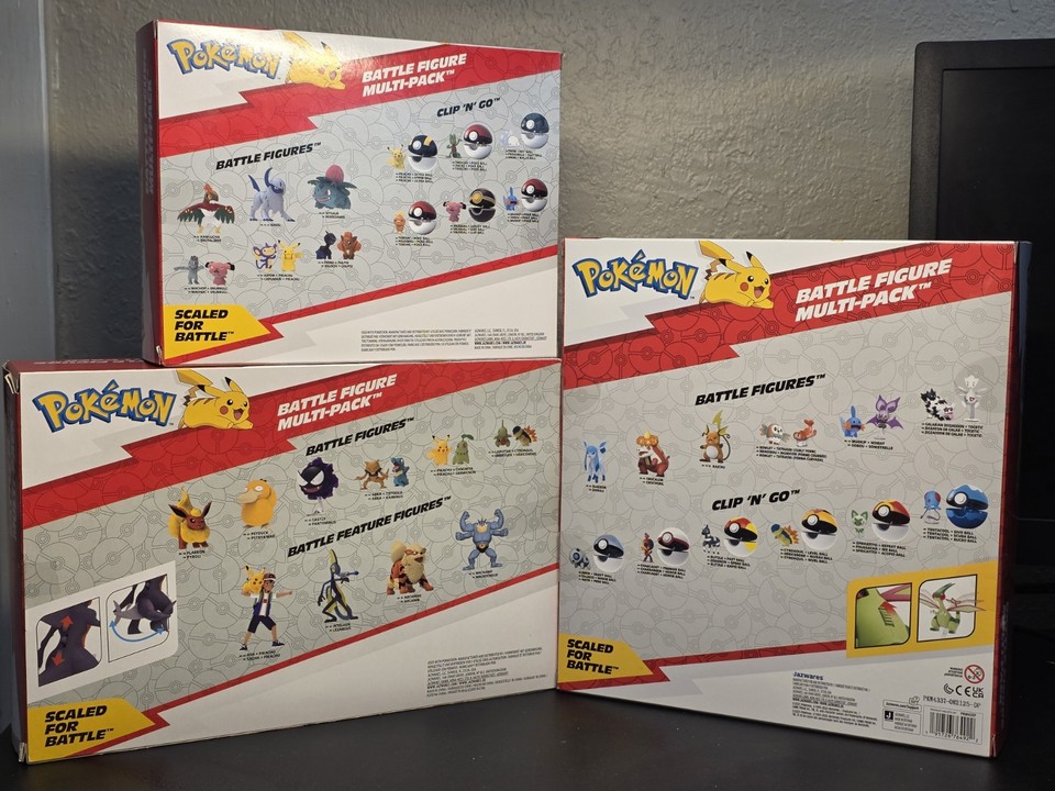 Pokémon Battle Ready Figure Lot (3 Multi-Packs) – 24 Figures Total ...