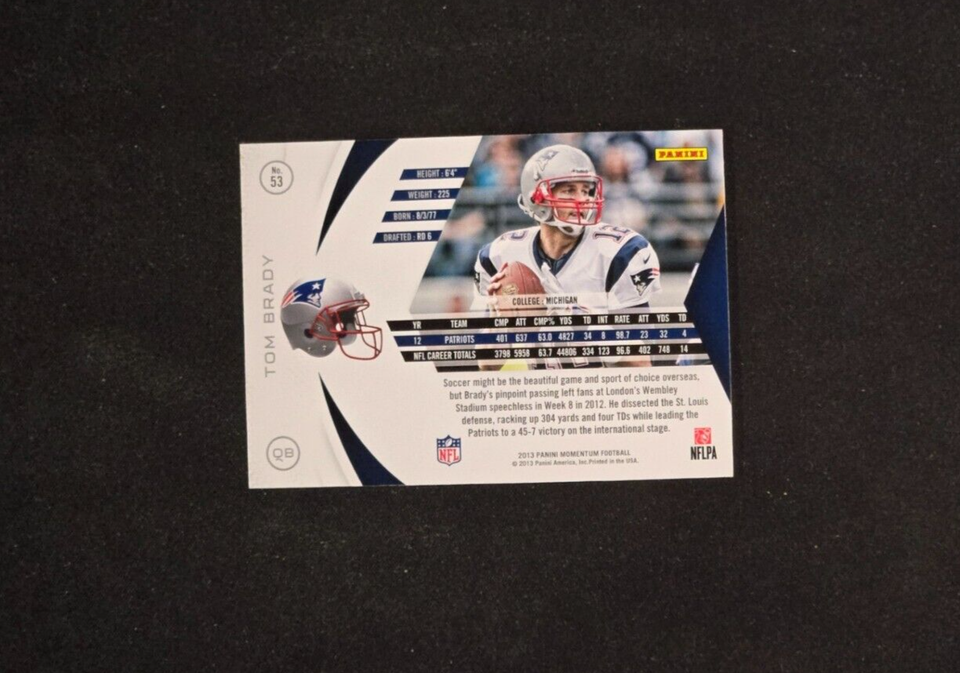 2013 Panini Momentum - #53 Tom Brady - sharp | eBay