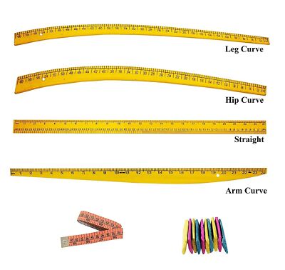 Tailoring wooden Scales 4-shape Combo Hip Curve Leg Curve Straight and ...