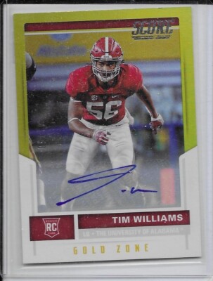 2017 Score Gold Zone Rookie Auto- Tim WIlliams /50 Baltimore Ravens! | eBay