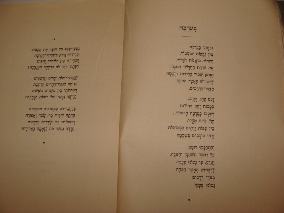 Book Jewish Judaica 1927 Palestine Israel Hebrew Poerty Poems Songs ...