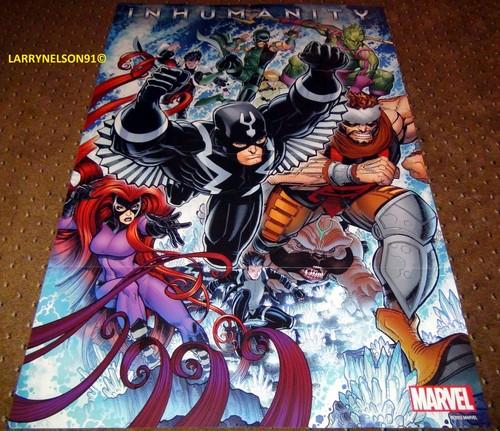 INHUMANS POSTER MARVEL 24X36 INHUMANITY CRYSTAL MEDUSA BLACK BOLT ...