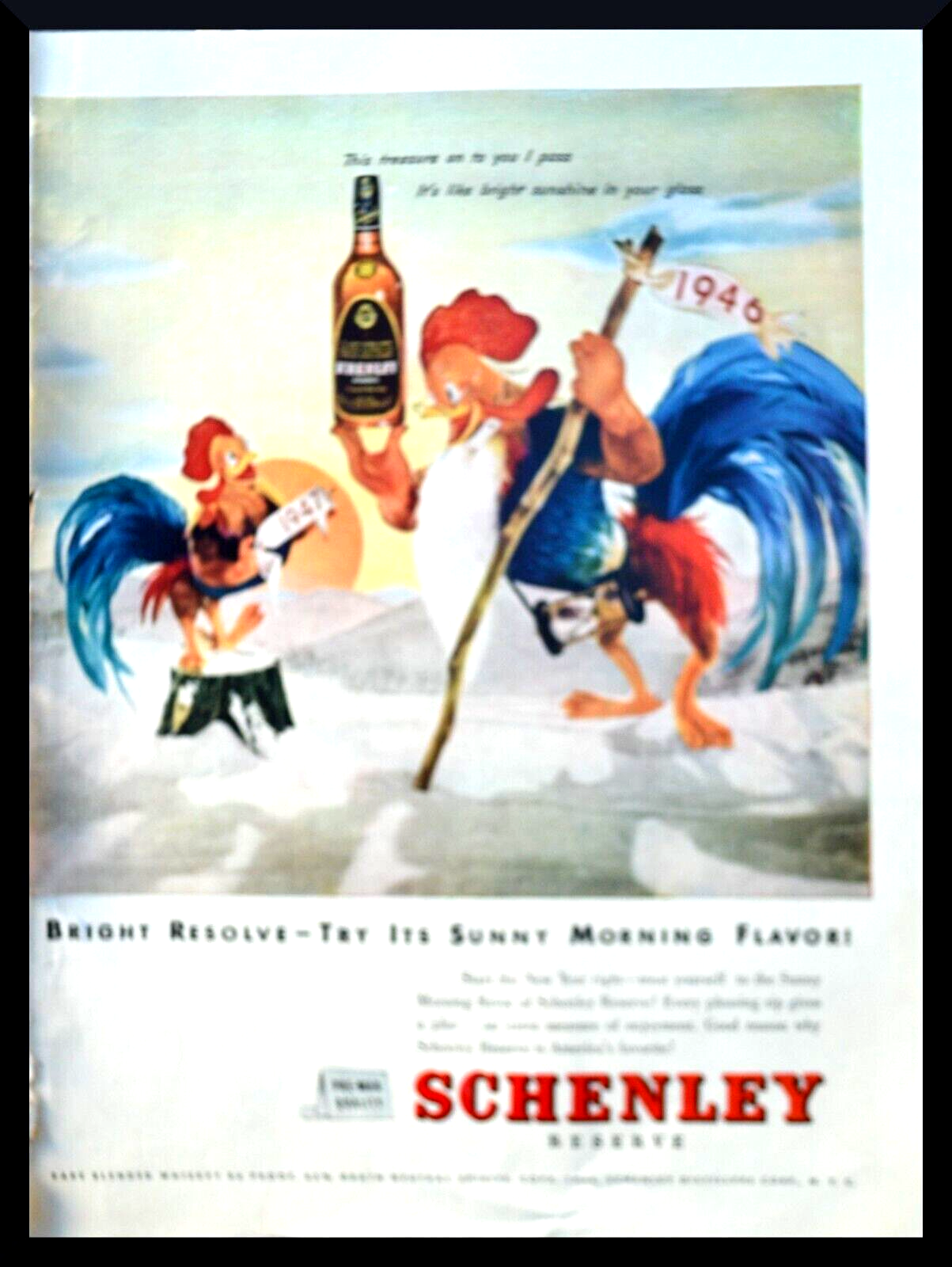 1947 ORIGINAL VINTAGE SCHENLEY ROYAL RESERVE WHISKY ALCOHOL MAGAZINE AD ...
