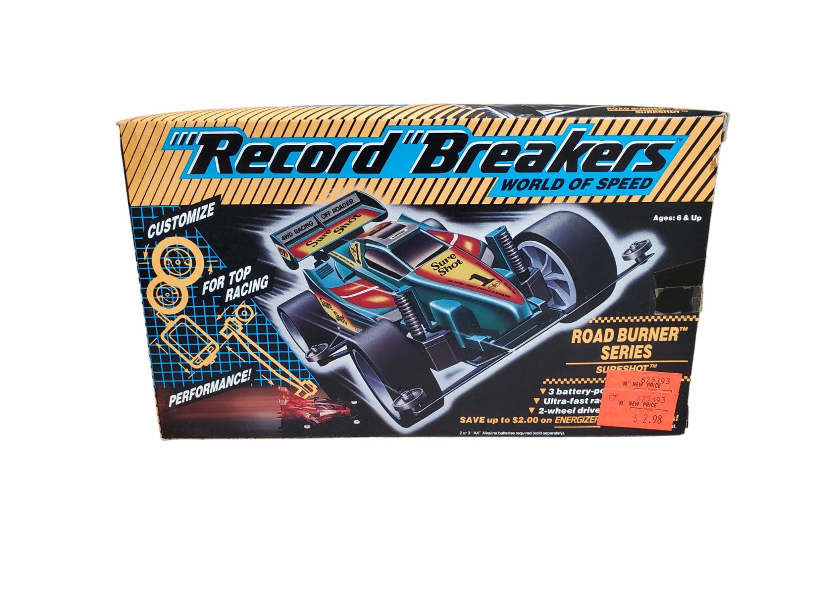 Record Breakers SURESHOT World Of Speed Road Burner Series 1989 Hasbro Car NEW | eBay