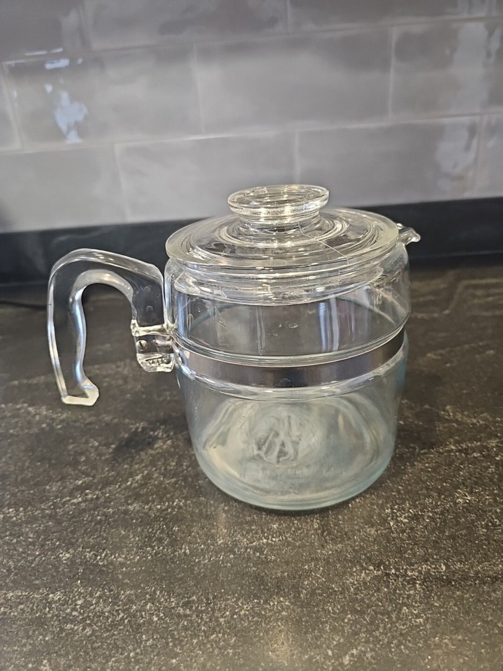PYREX # 7756 Glass Coffee Pot Percolator 6 Cup | eBay