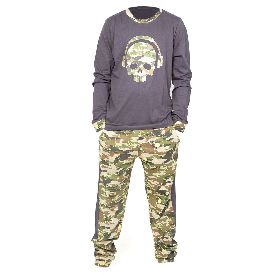 Kids Unisex Boys Girls Long Camo Cotton Gamer Gaming Pyjamas PJ Sets 5 ...