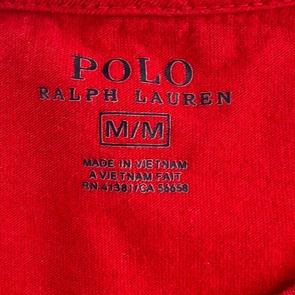 Polo Ralph Lauren Men's size medium Short Sleeve Crew Neck T shirt Red ...