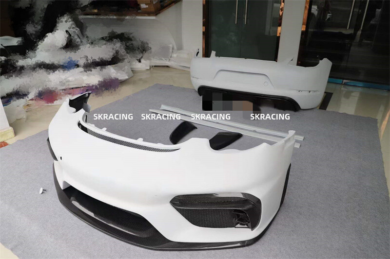 For Porsche 718 987 Boxster Cayman Upgrades GT4 Style Front Rear Bumper ...