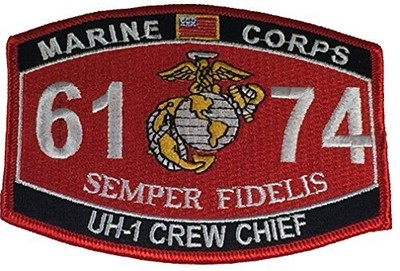 MARINE CORPS 6174 UH-1 CREW CHIEF SEMPER FIDELIS MOS PATCH HUEY ...