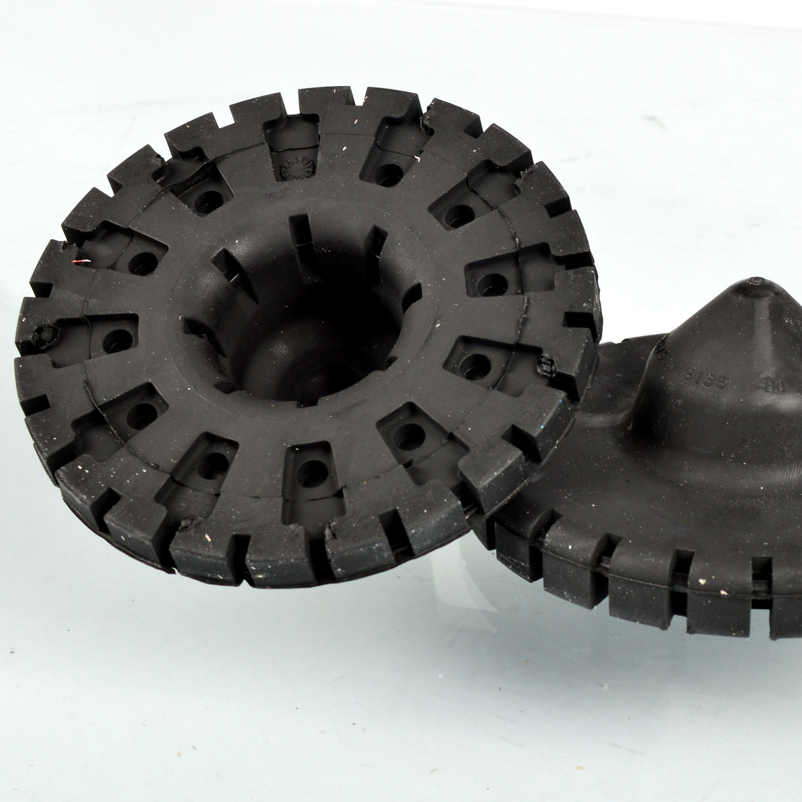 2x FEBI 37428 Federteller Anschlagpuffer Hinten Oben Unten für Audi A6 ...