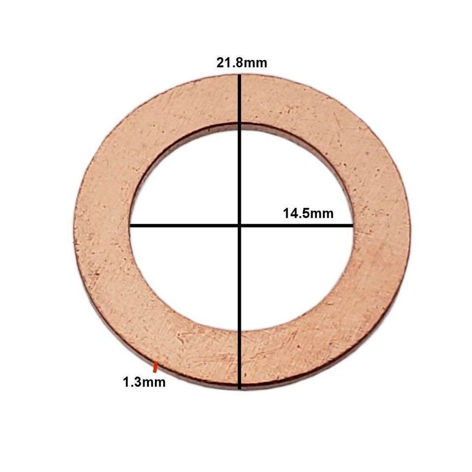 (50) M14 Copper Oil Drain Plug Gasket Fits Dorman 095-019 GM 94158328 ...