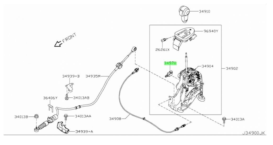NISSAN Genuine OEM SOLENOID VALVE ASSEMBLY SHIFT SELECT LOCK ☆ 34970 ...