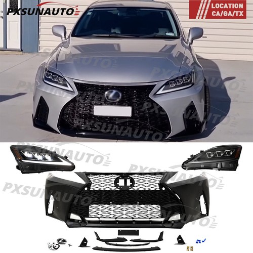 For 2006-2012 Lexus IS250 350 Front Bumper Headlights To 2021+ IS F ...